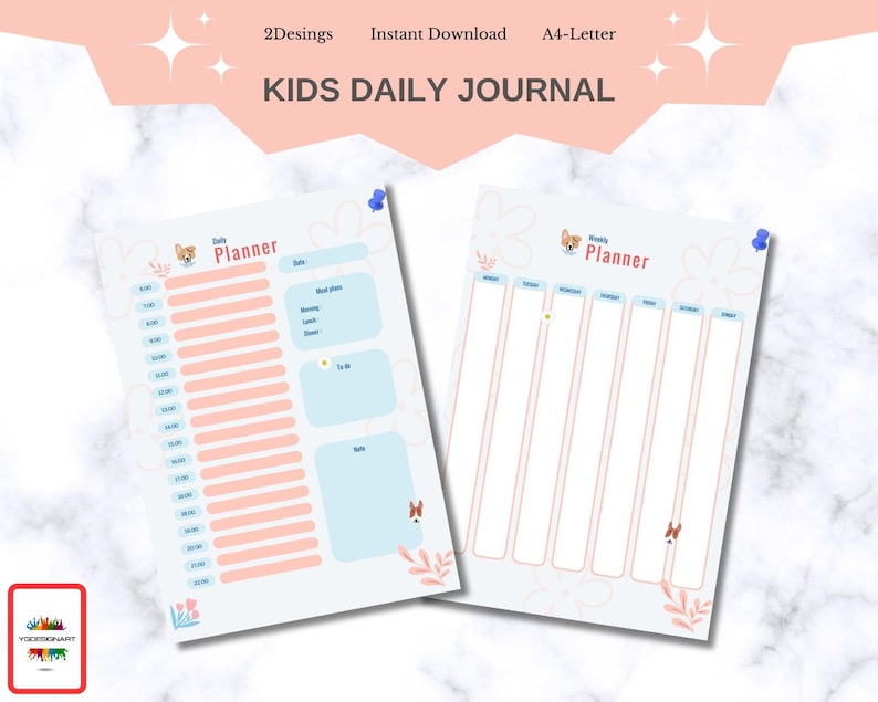 Kids Daily Journal Printable | Journal for Kids | Diary for Children ...
