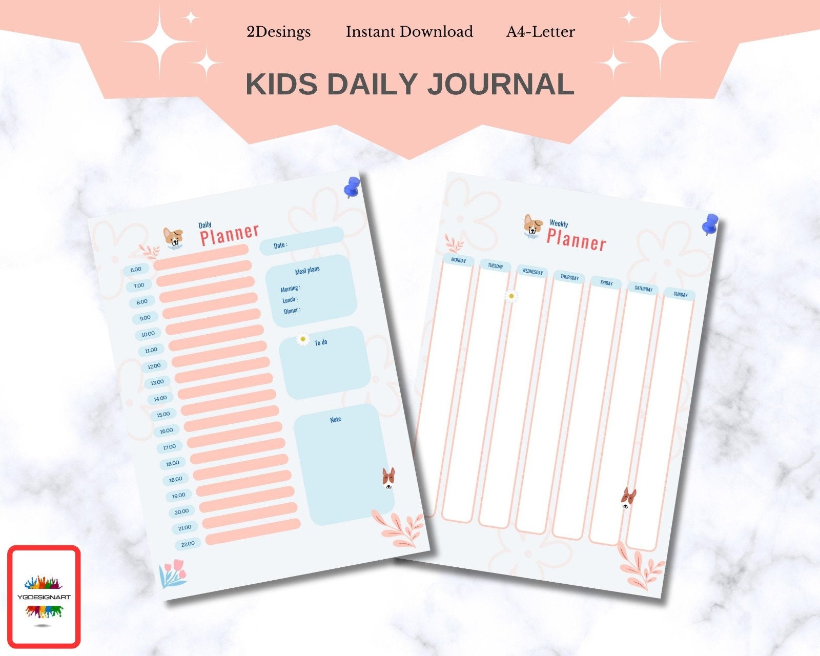 Kids Daily Journal Printable Journal for Kids Diary for Children Kids ...