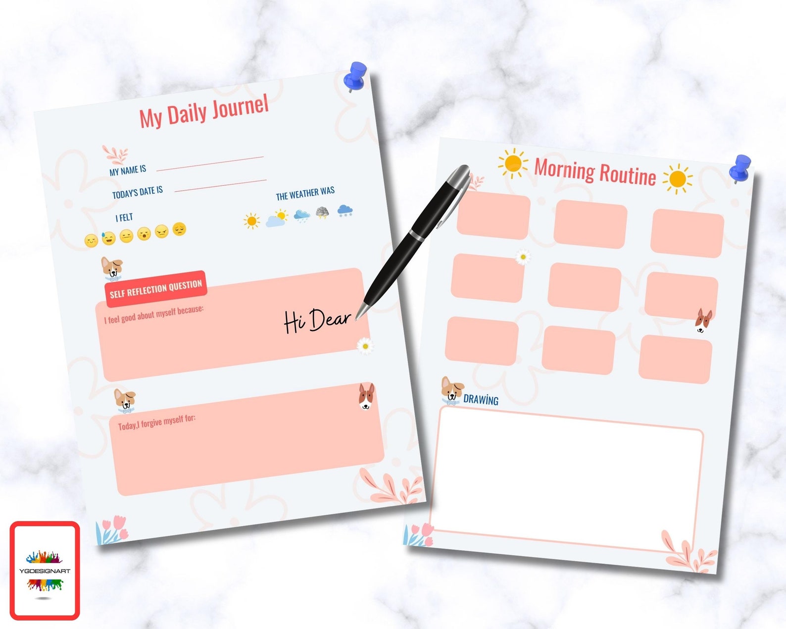 Kids Daily Journal Printable | Journal for Kids | Diary for Children ...