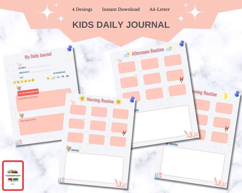 Kids Daily Journal Printable Journal for Kids Diary for Children Kids ...