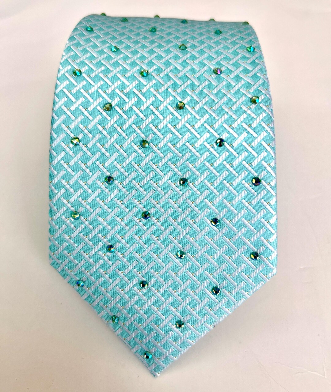 Aqua/mint Bling Tie - Loaded With Crystals! - Free Shipping! - Etsy