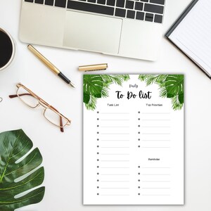 Printable Houseplant Theme To-do List, To-do List, Printable Chore List ...