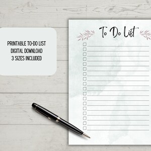 Printable Minimalist To-do List With Checkboxes, To-do List, Printable ...