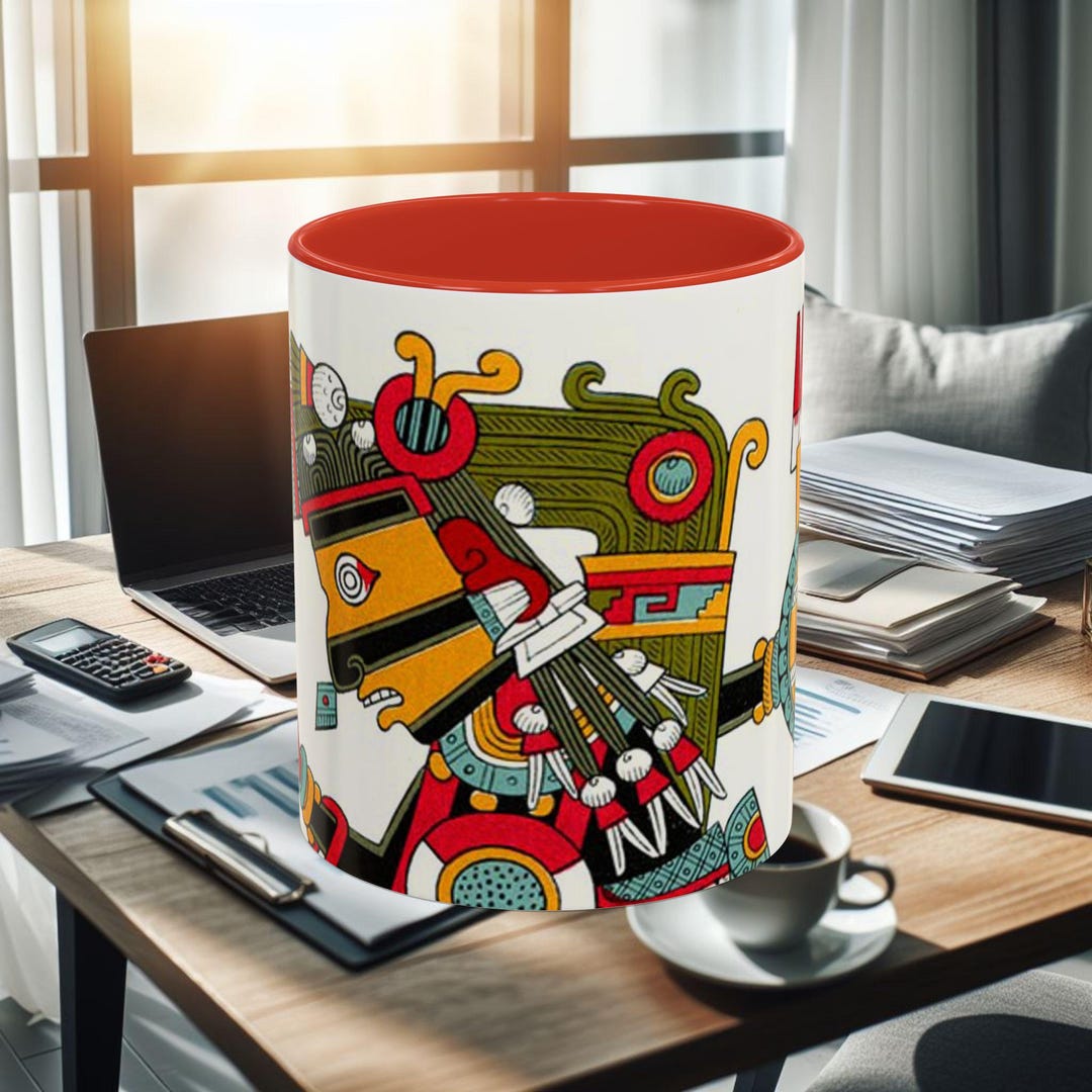 Aztec Mexican Mexico Colorful Mugs Vibrant Ceramic Accent Mugs 11oz ...
