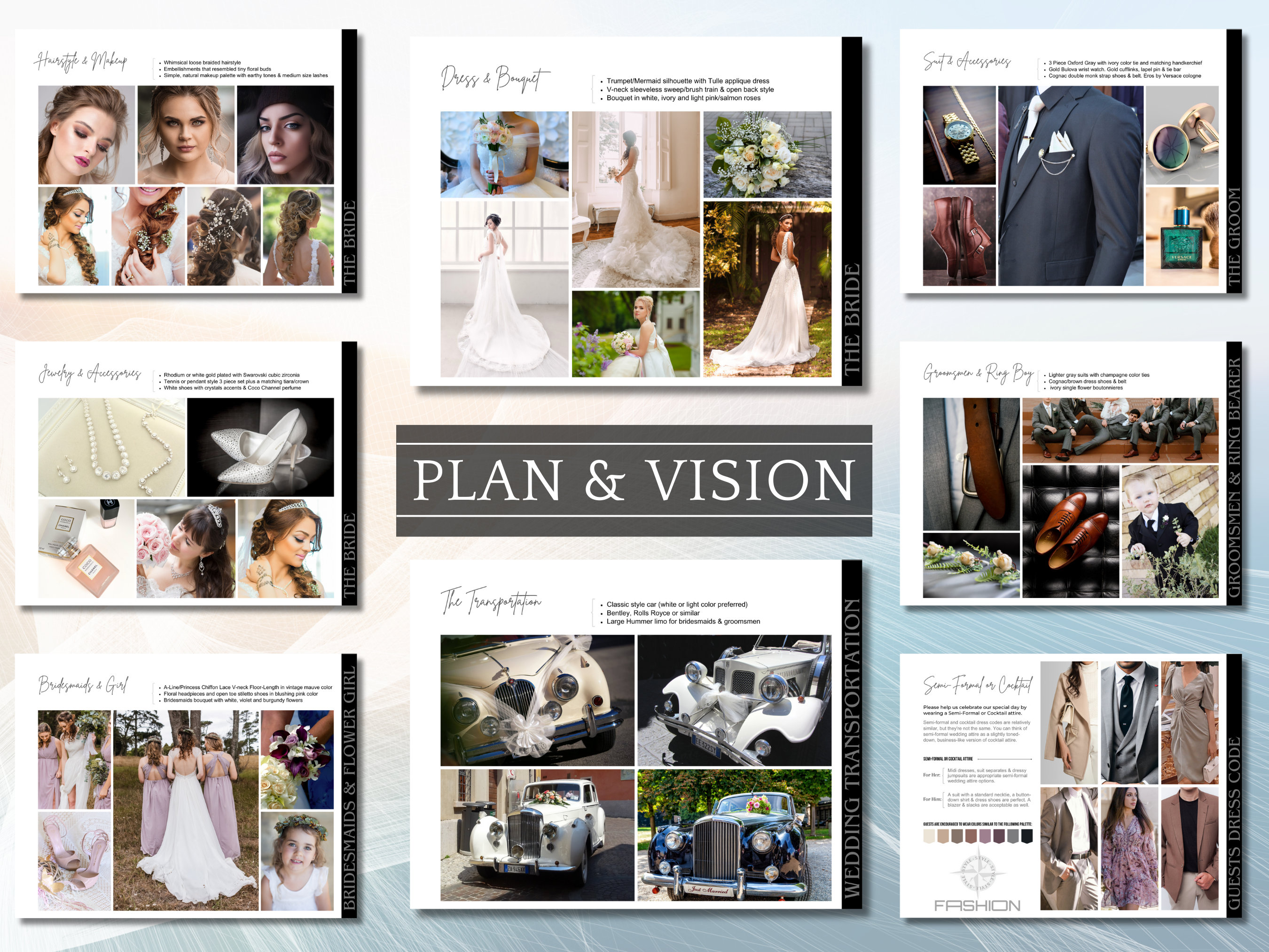 The Ultimate Wedding Design Guide & Inspirational Mood Board Canva ...