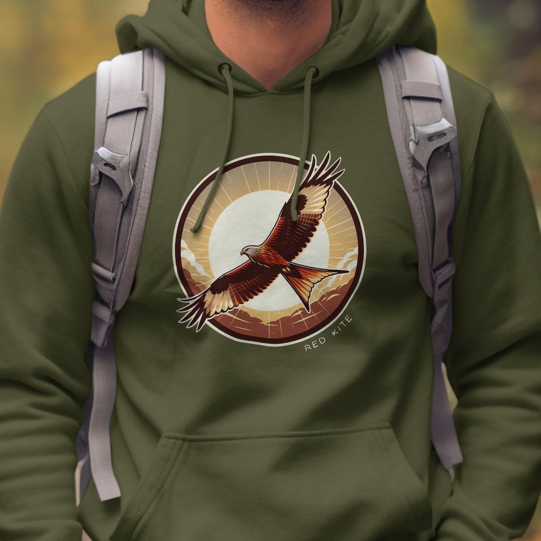 Bird of Prey, Red Kite Falconry T-shirt or Hoodie, Gift for Falconer ...