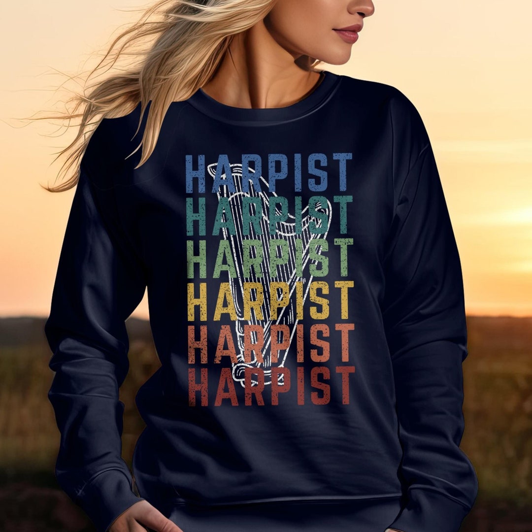 Regalo de arpa, camisa de arpista, sudadera de arpa de moda, ropa ...