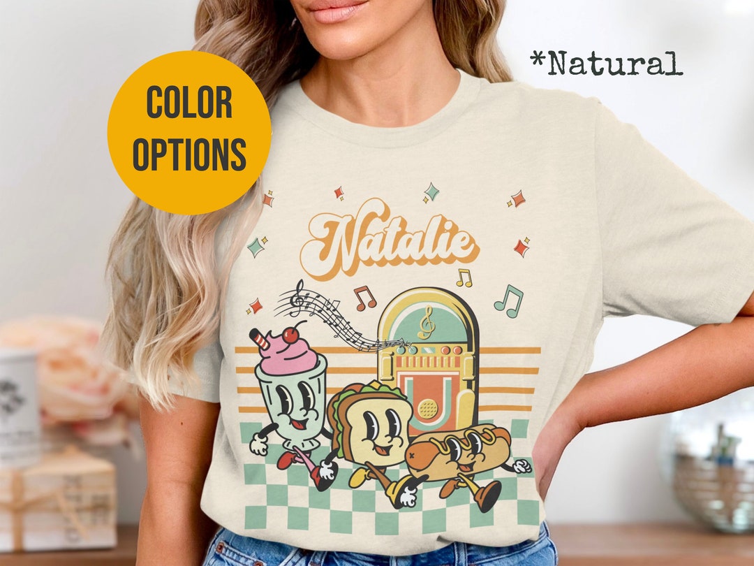 Diner Waitress Shirt, Personalized Waitress Gift, Custom Name Diner Tee ...