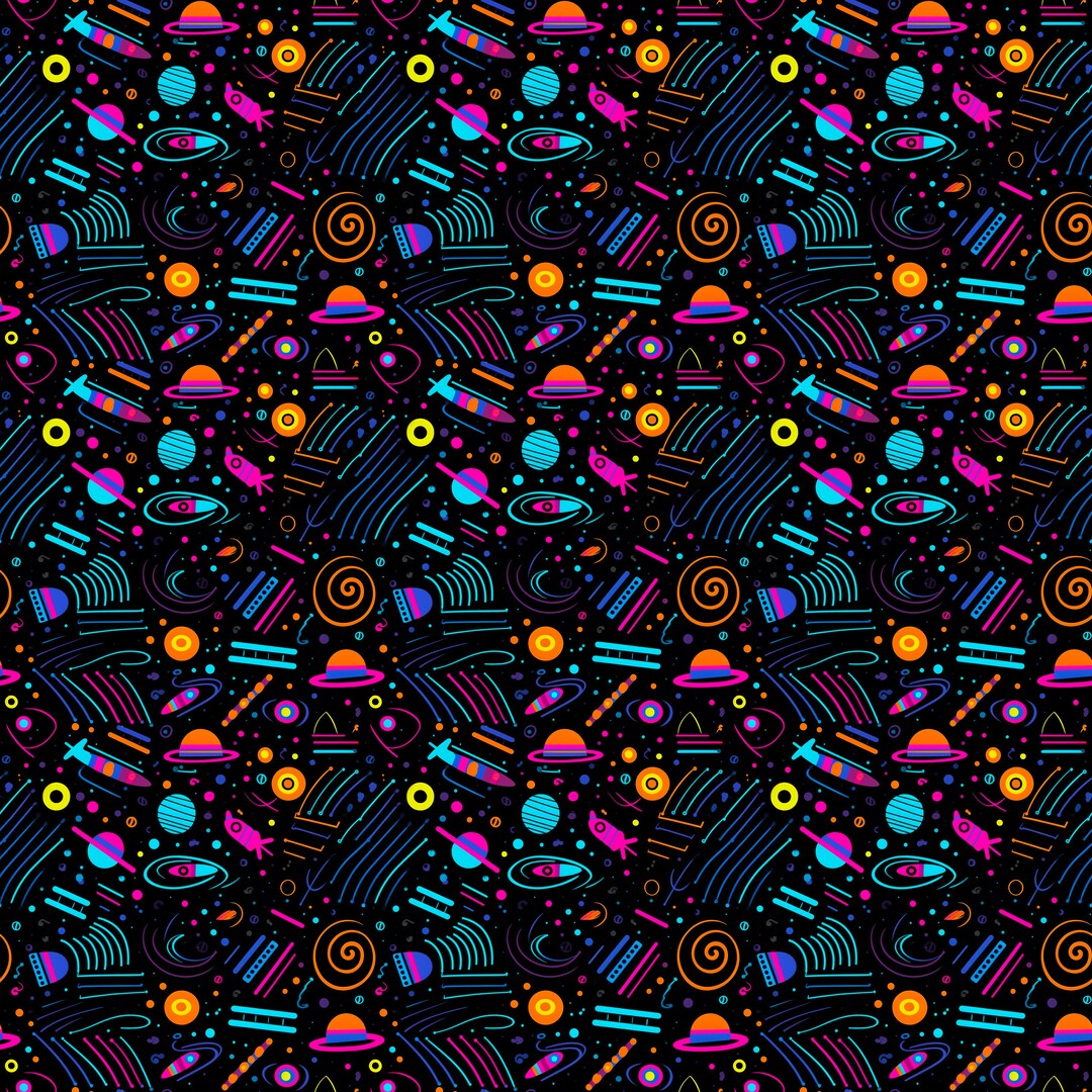 Seamless Space Pattern Digital Download - Etsy