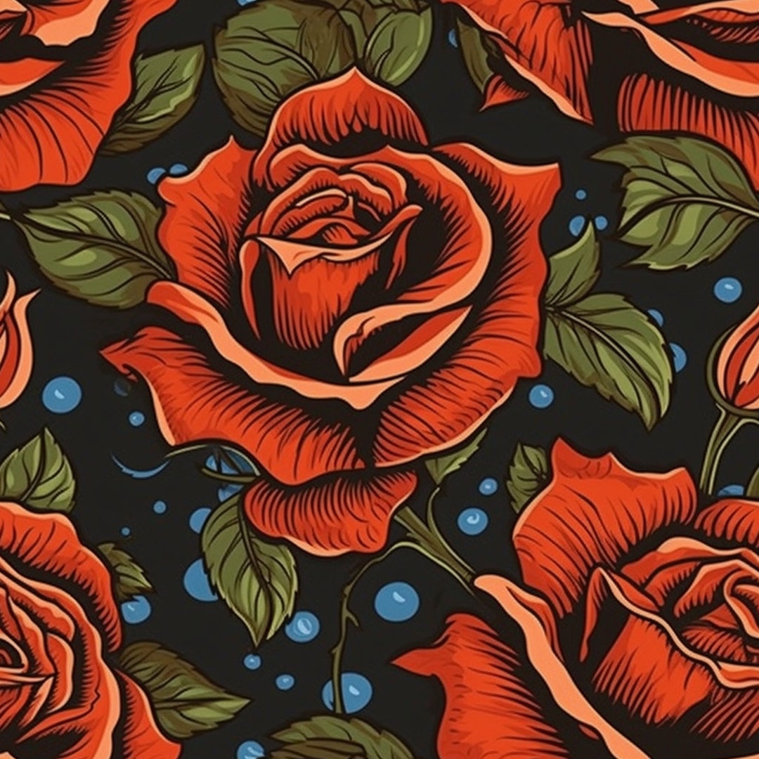 Seamless Rose Pattern Digital Download - Etsy