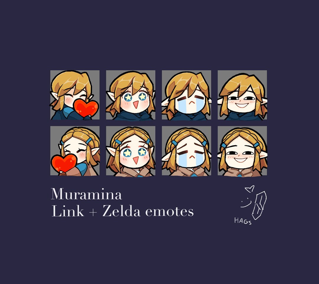 Zelda and Link Emotes - Etsy
