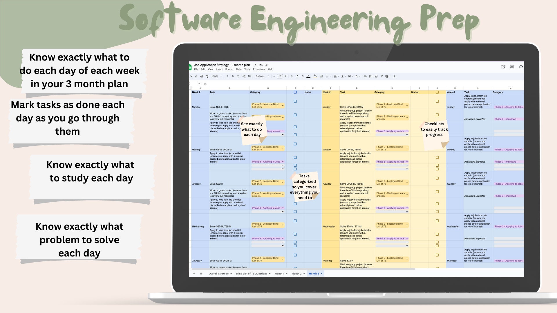 Digital Template Planner for Software Engineering Job Interview Preparation Practice Guide - Etsy
