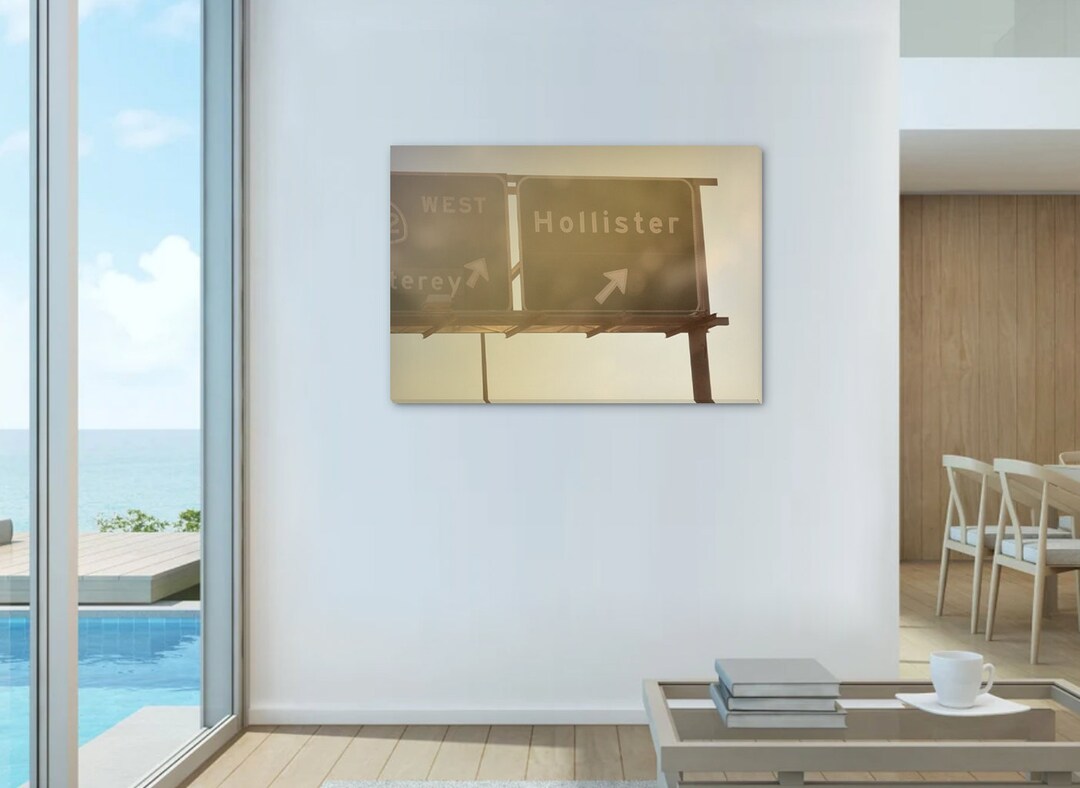 Hollister California Sign, Canvas Wrap, Beachy, Iconic - Etsy