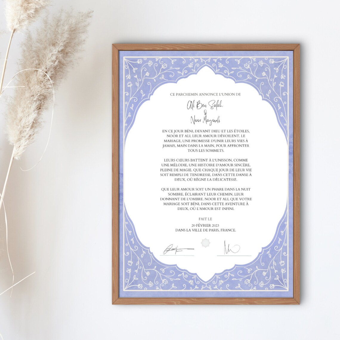 Printable Marriage Certificate Digital Download Dini Nikah - Etsy