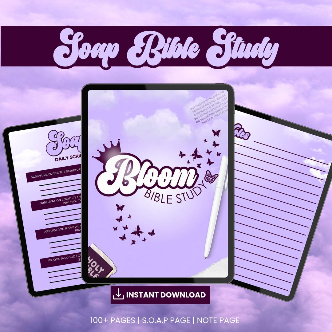 Bloom Bible Study Journal | SOAP Method Christian Journal | Faith-based ...