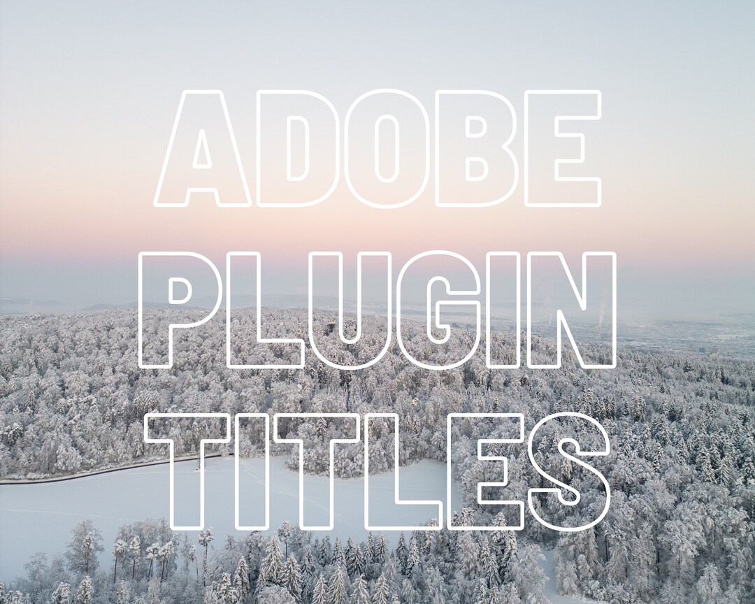 Adobe Plugin Titles Motion Graphics Template Motion Text - Etsy