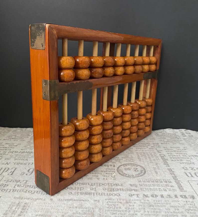 W0616 Vintage Collecting Hand Carved Solid Wood Abacus/manual ...