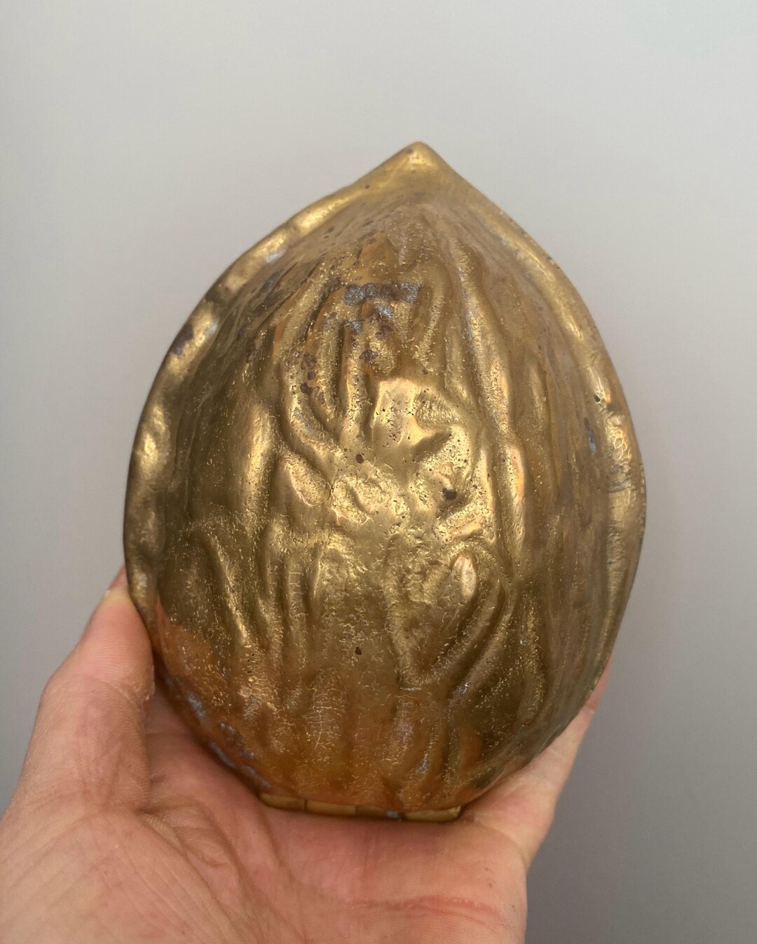 W0400 Vintage 1970 Large Heavy Solid Brass Walnut Cracker /brass Walnut ...