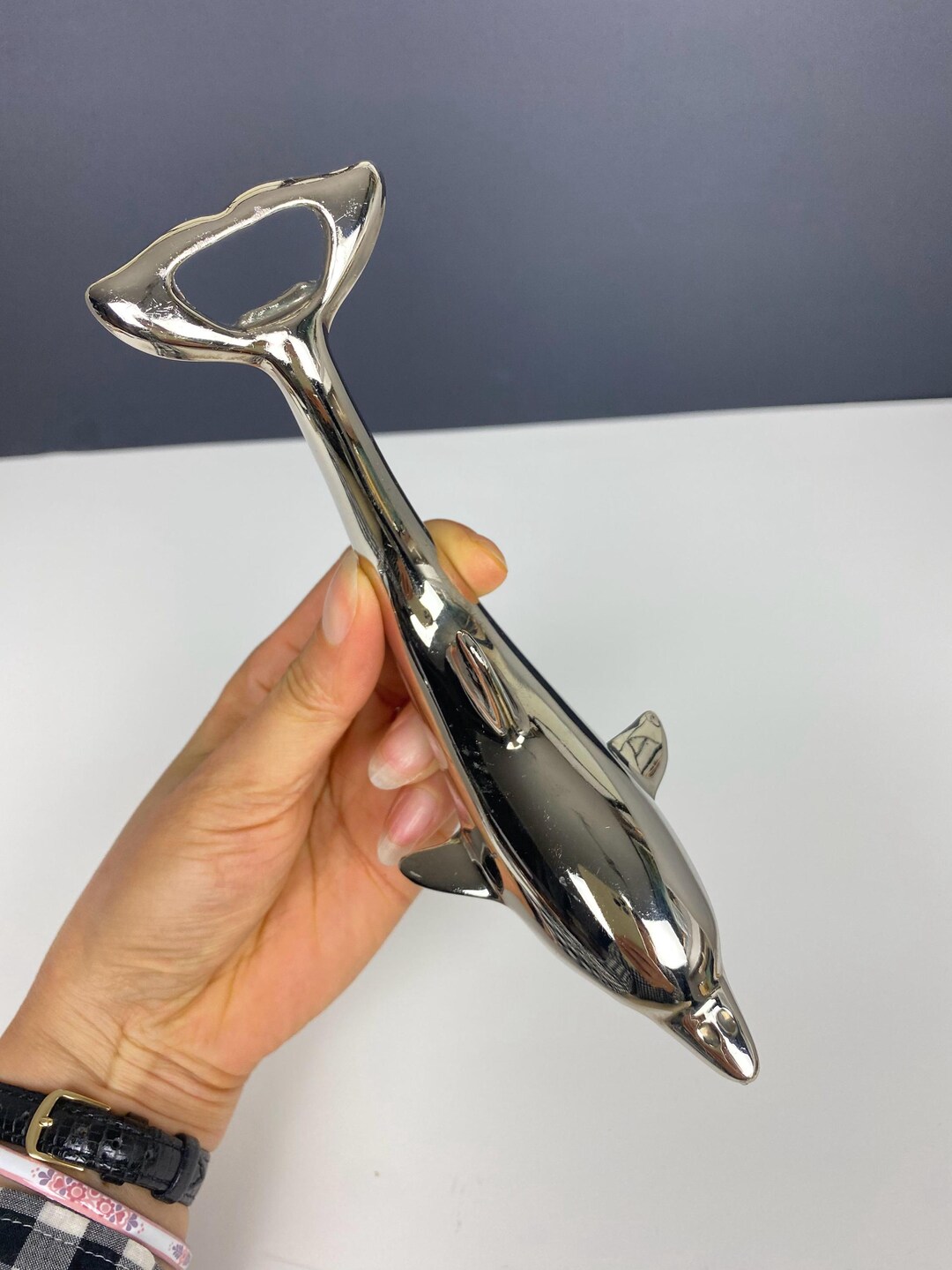 W1027 Vintage Dolphin-shaped Sharp Bottle Opener / West German Barware ...