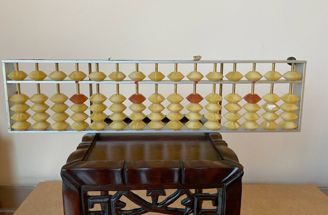 W0037 Vintage/ Hongkong Abacus/manual Calculator/ Soroban/metal Frame ...