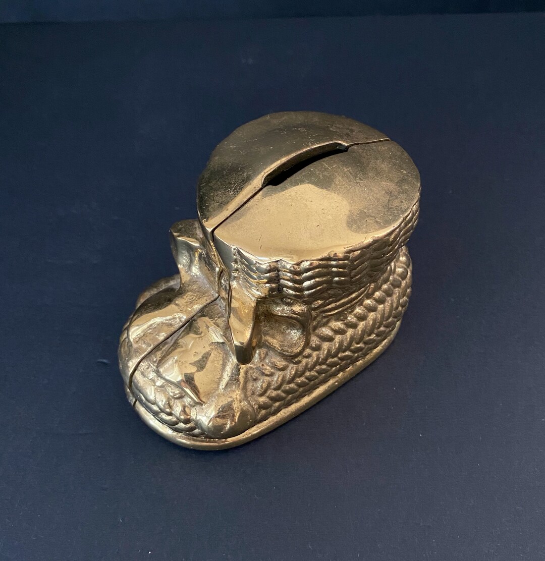 W0151 Vintage Leonard Baby Coin Bank /solid Brass Coin Bank - Etsy