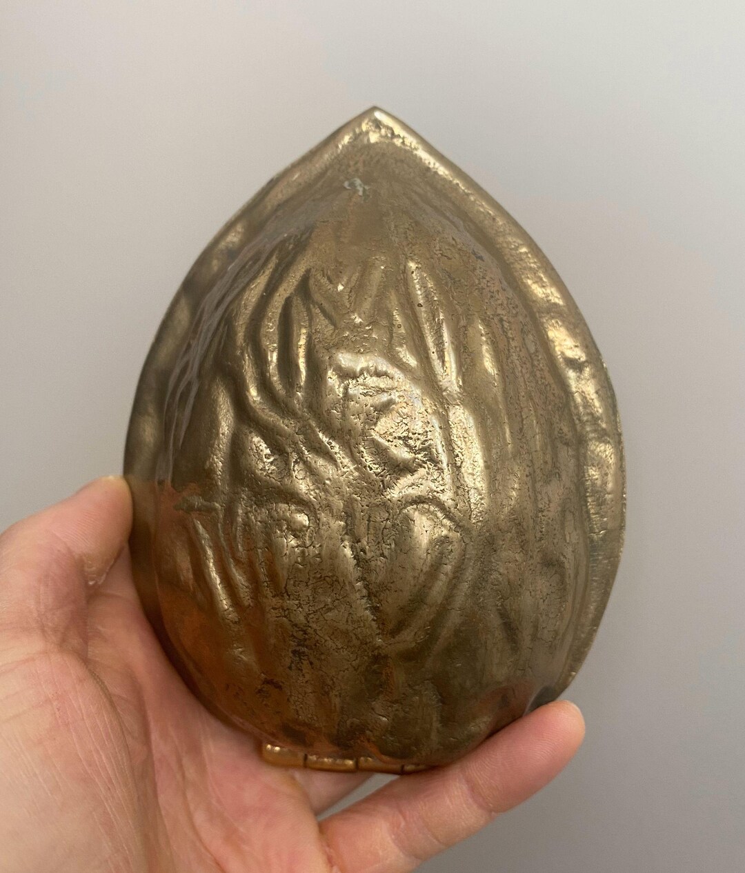 W0404 Vintage 1970 Large Heavy Solid Brass Walnut Cracker /brass Walnut ...