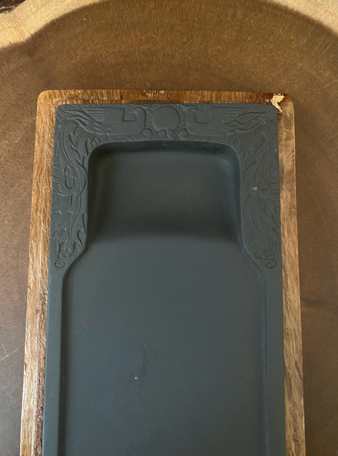 W0077 Vintage /japanese Inkstone Ink Stone Bottle Shape/ Cranes Scholar ...