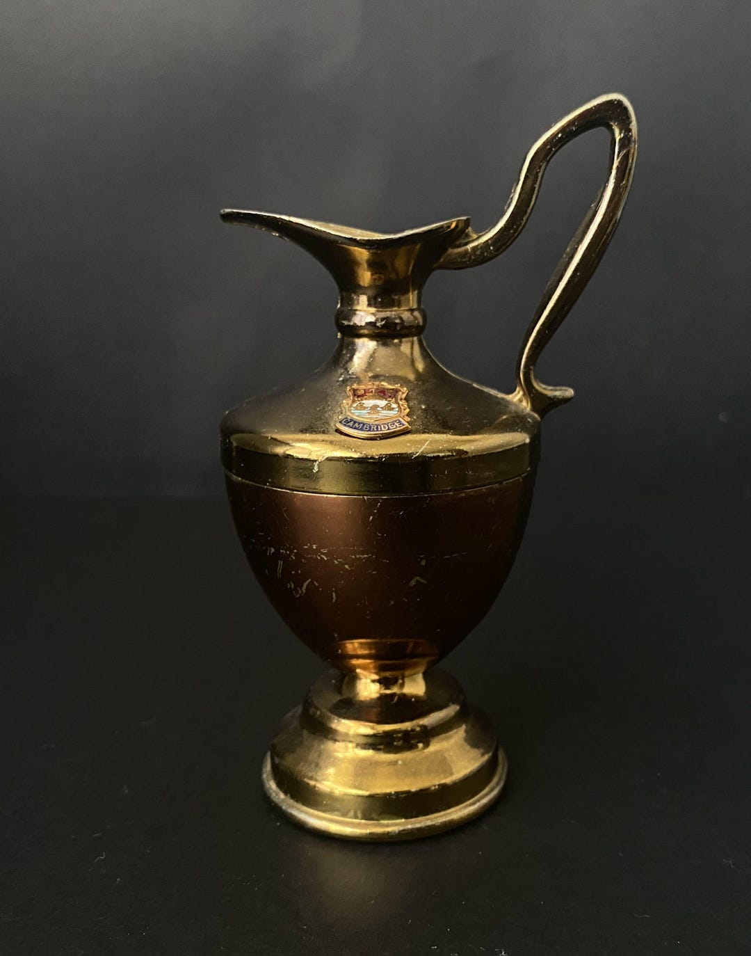 W0603 Vintage Rare Collectible Miniature Bronze Pitcher Vase/table ...