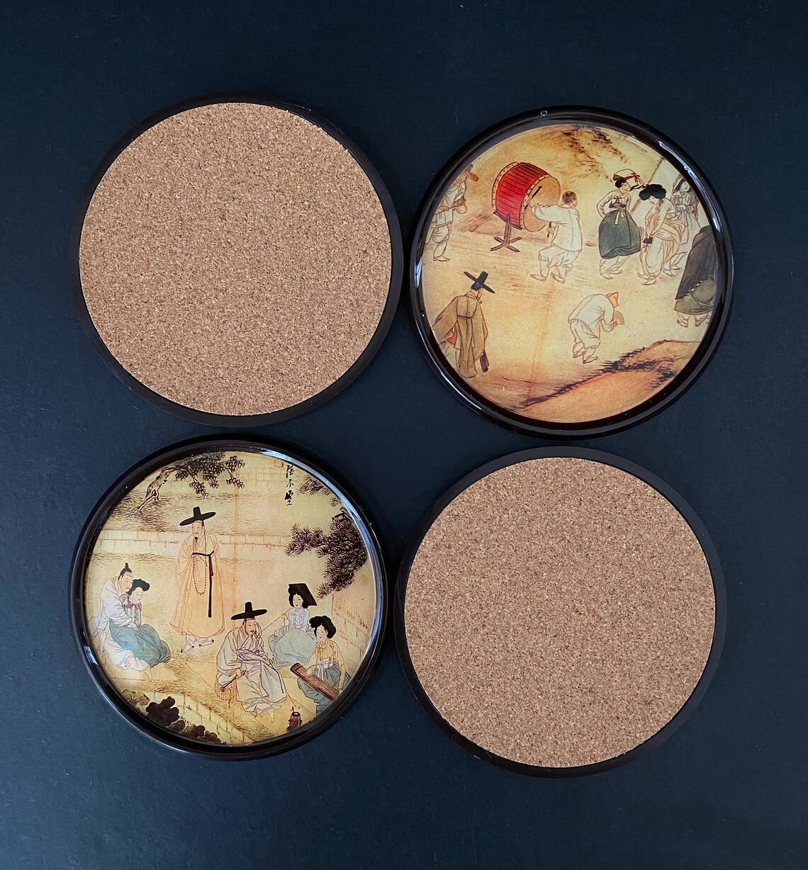 W0163 Vintage Formic Collection Set of 4 in Box / Formica Round Casters ...