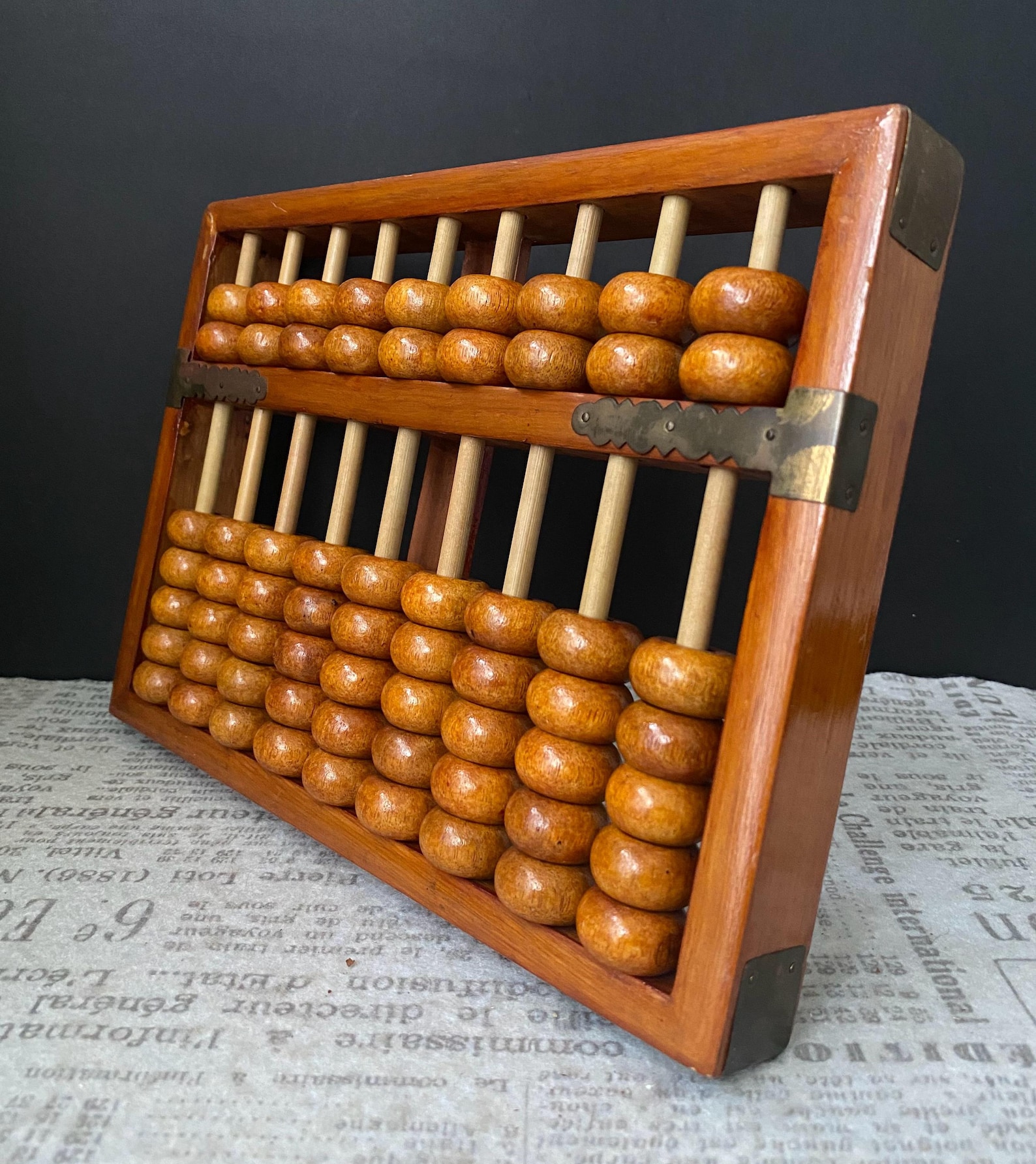 W0616 Vintage Collecting Hand Carved Solid Wood Abacus/manual ...