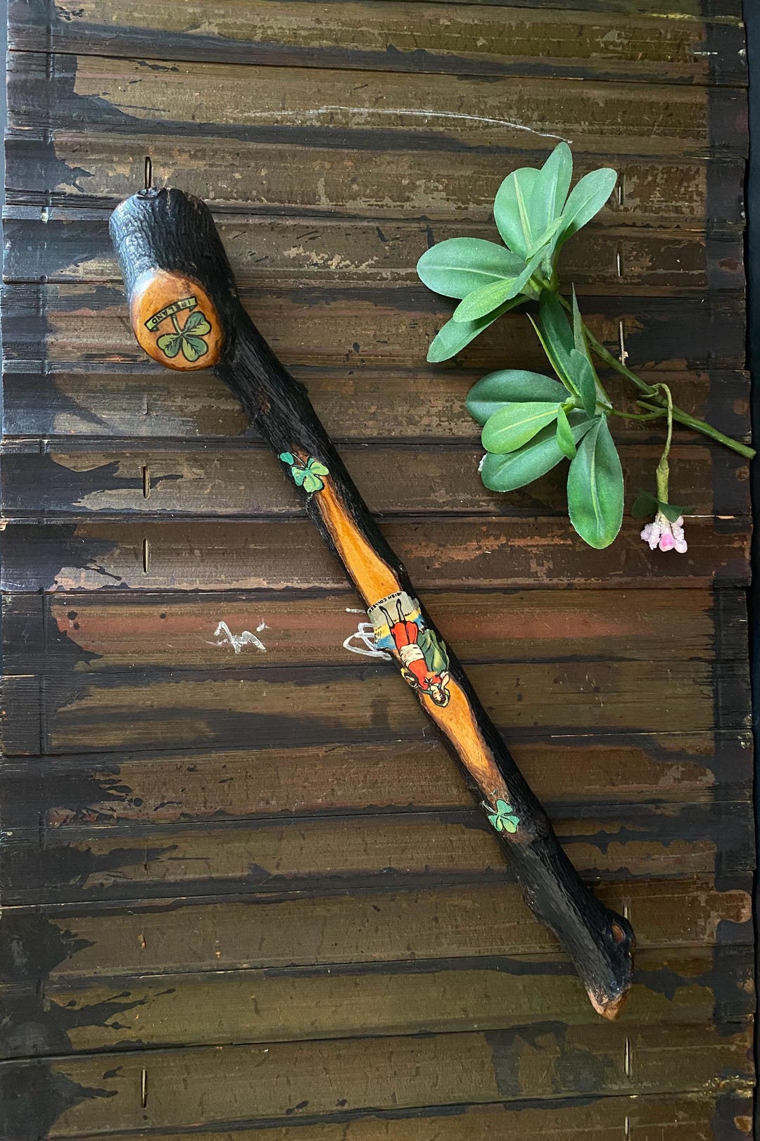 W0746 Vintage 1950s IRISH BLACKTHORN Stick/irish Colleen/ Genuine Irish ...