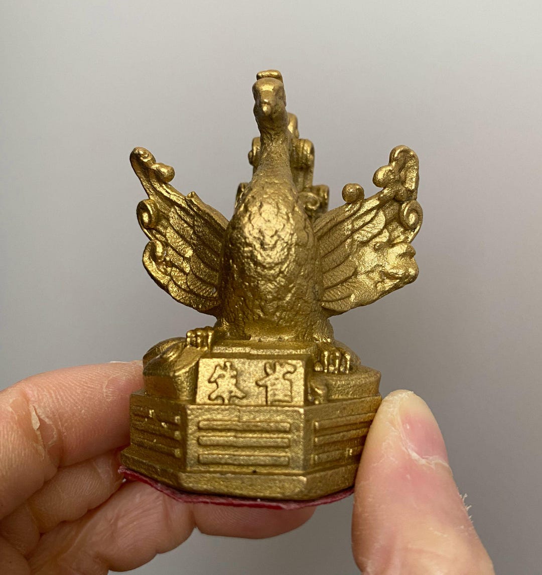 W0772 Vintage Solid Brass Fengshui Figurine/brass Vermilion Bird ...