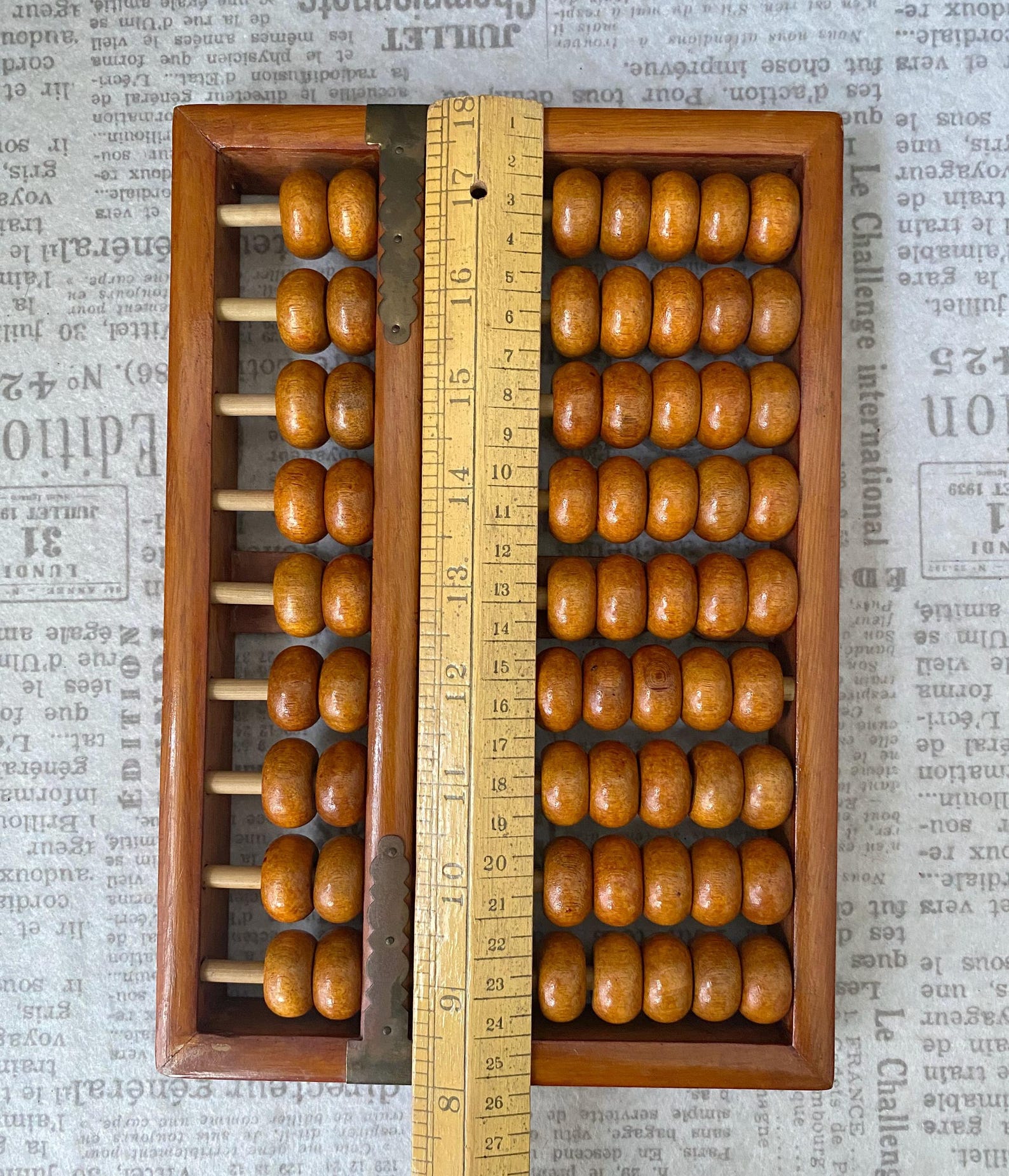 W0616 Vintage Collecting Hand Carved Solid Wood Abacus/manual ...