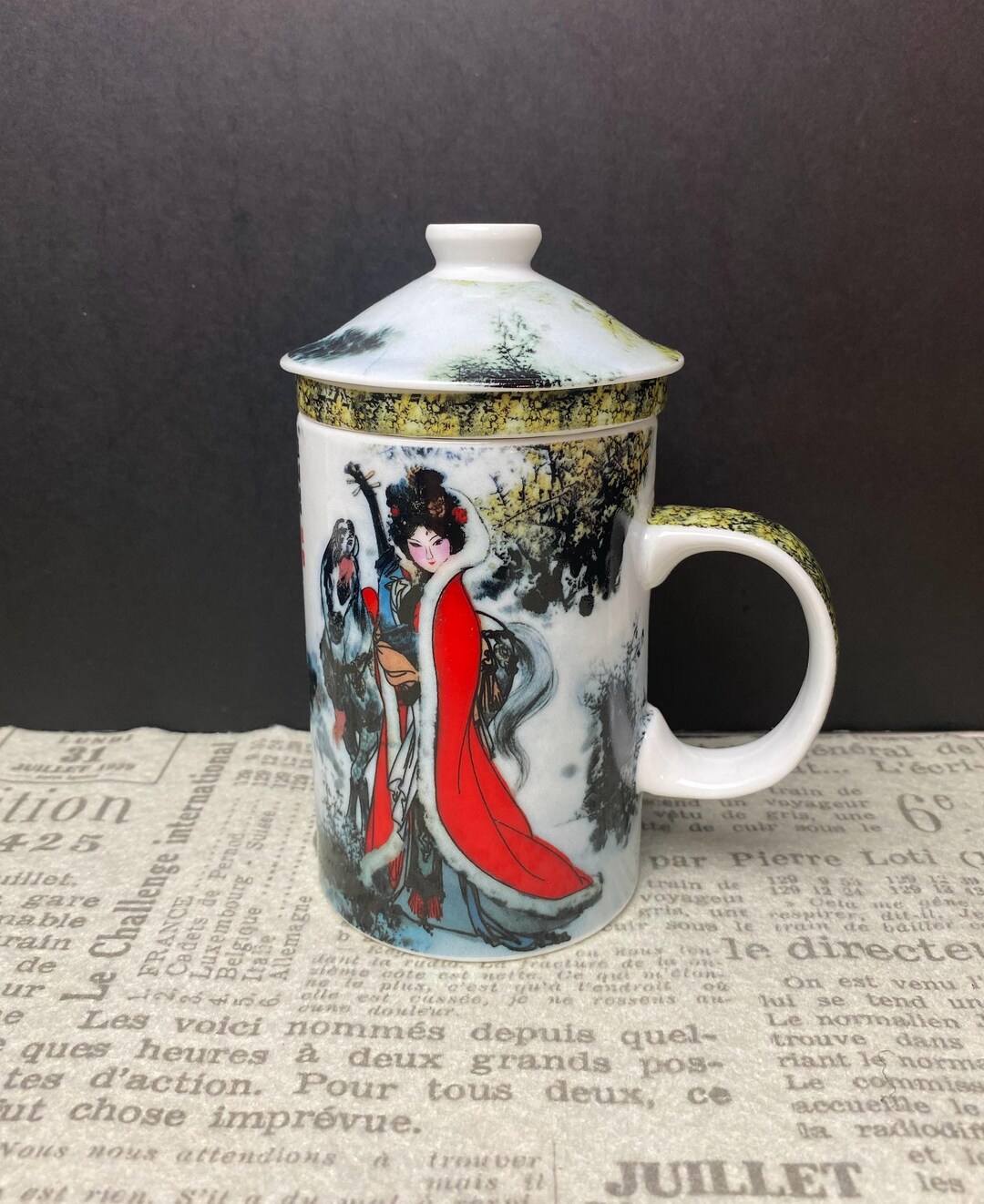 W0302 Vintage Chinese Porcelain Cup With Tea Mugs Infuser With Lid /tea ...