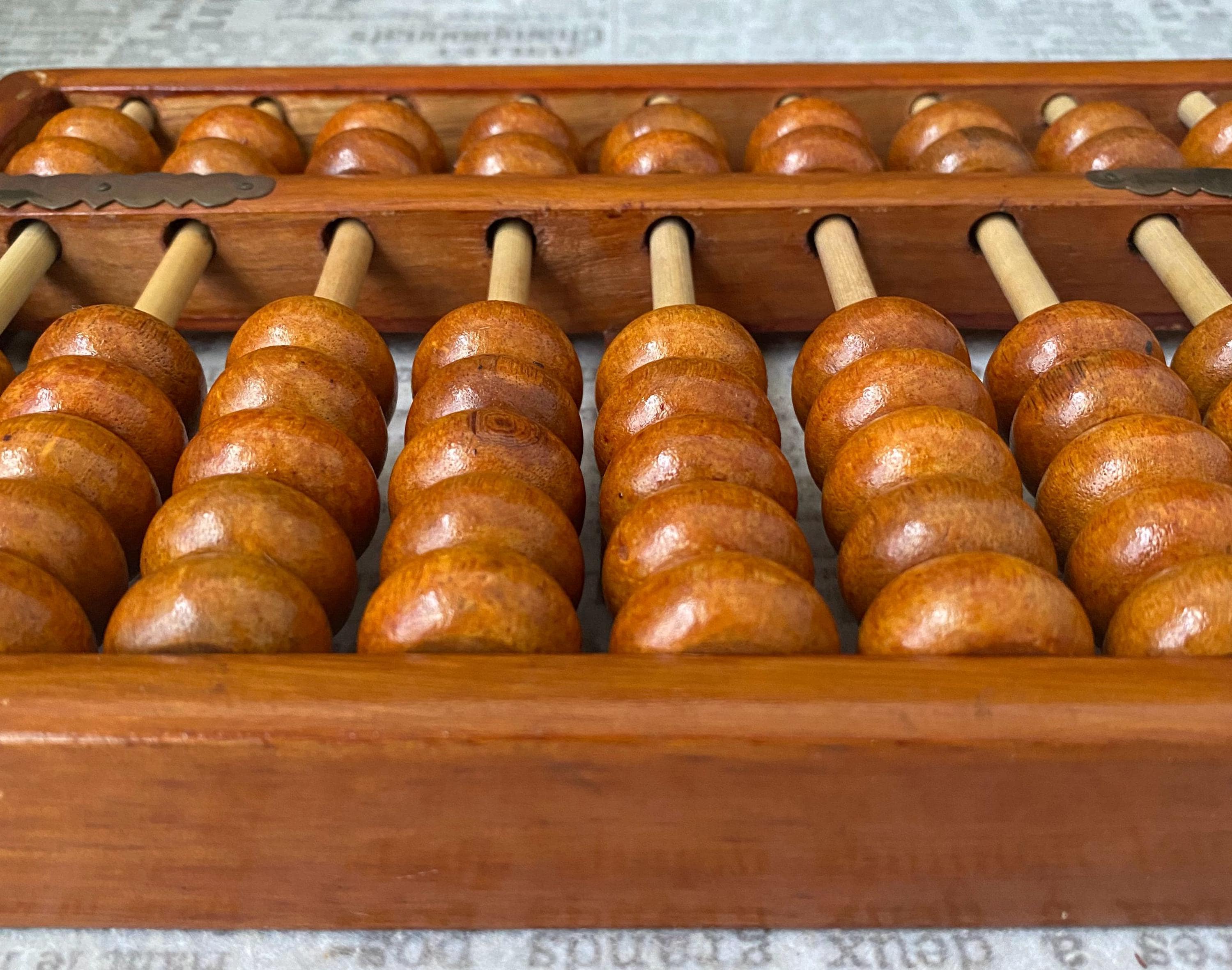 W0616 Vintage Collecting Hand Carved Solid Wood Abacus/manual ...