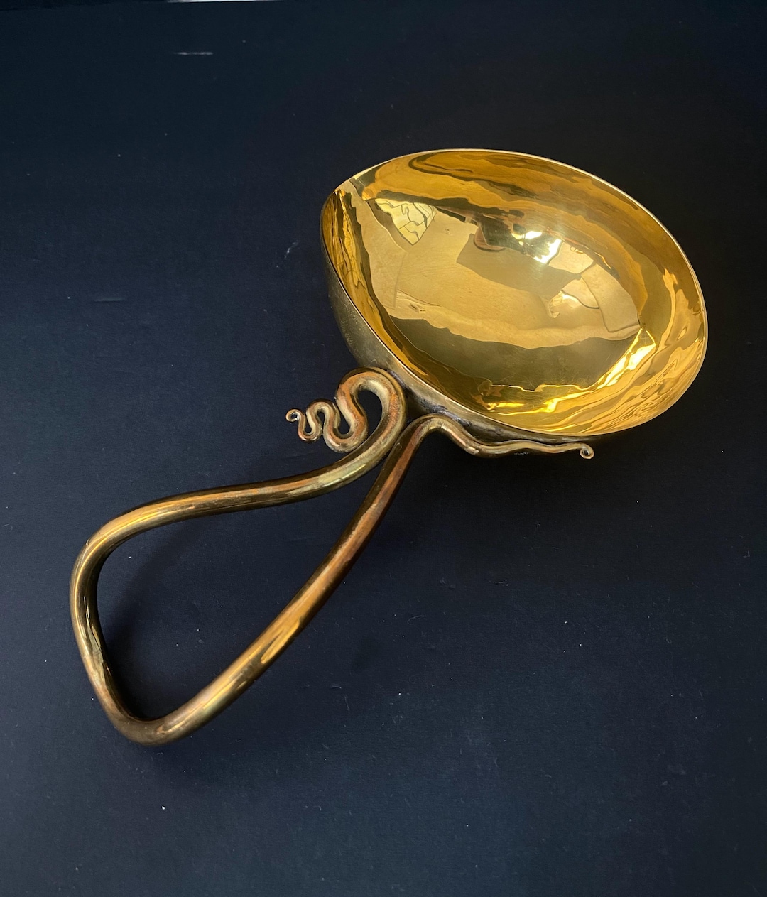 W0312 Rear Vintage Solid Brass Joe Spoon Sauce Ladle /signed Joe Spoon ...