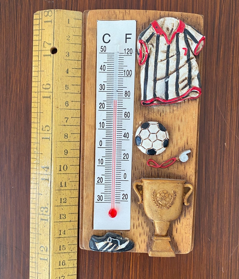 W0152 Vintage Thermometer / Thermometer / Wooden Thermometer /wall ...