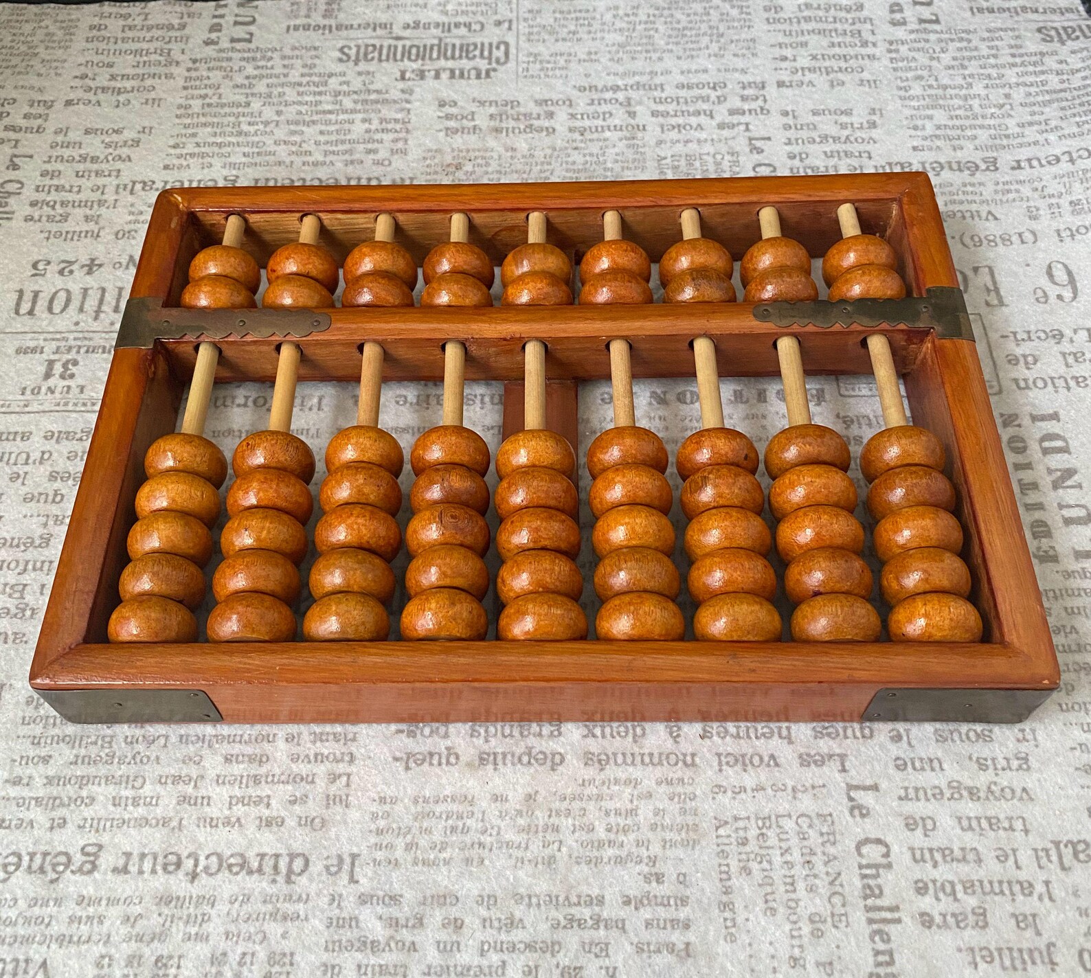 W0616 Vintage Collecting Hand Carved Solid Wood Abacus/manual ...