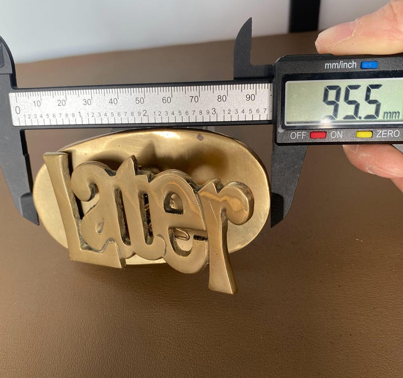 W0474 Vintage Brass Desktop "later" Paper Clip/ Solid Brass Paperweight ...