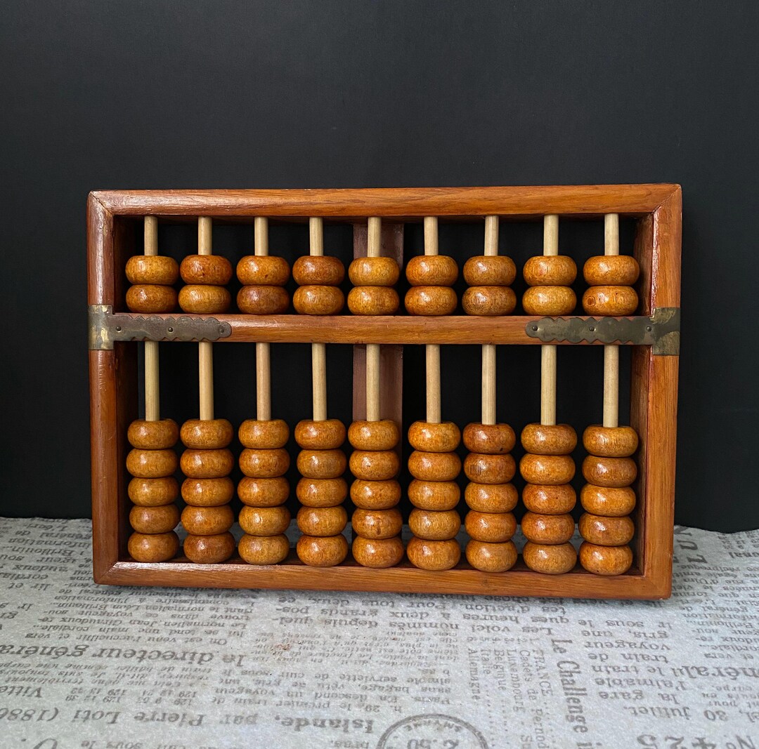 W0616 Vintage Collecting Hand Carved Solid Wood Abacus/manual ...