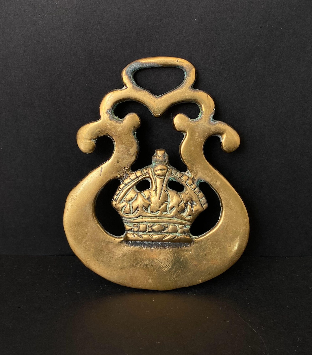W0507 French Antique Brass Horse Harness Ornament /traditional LYRE ...
