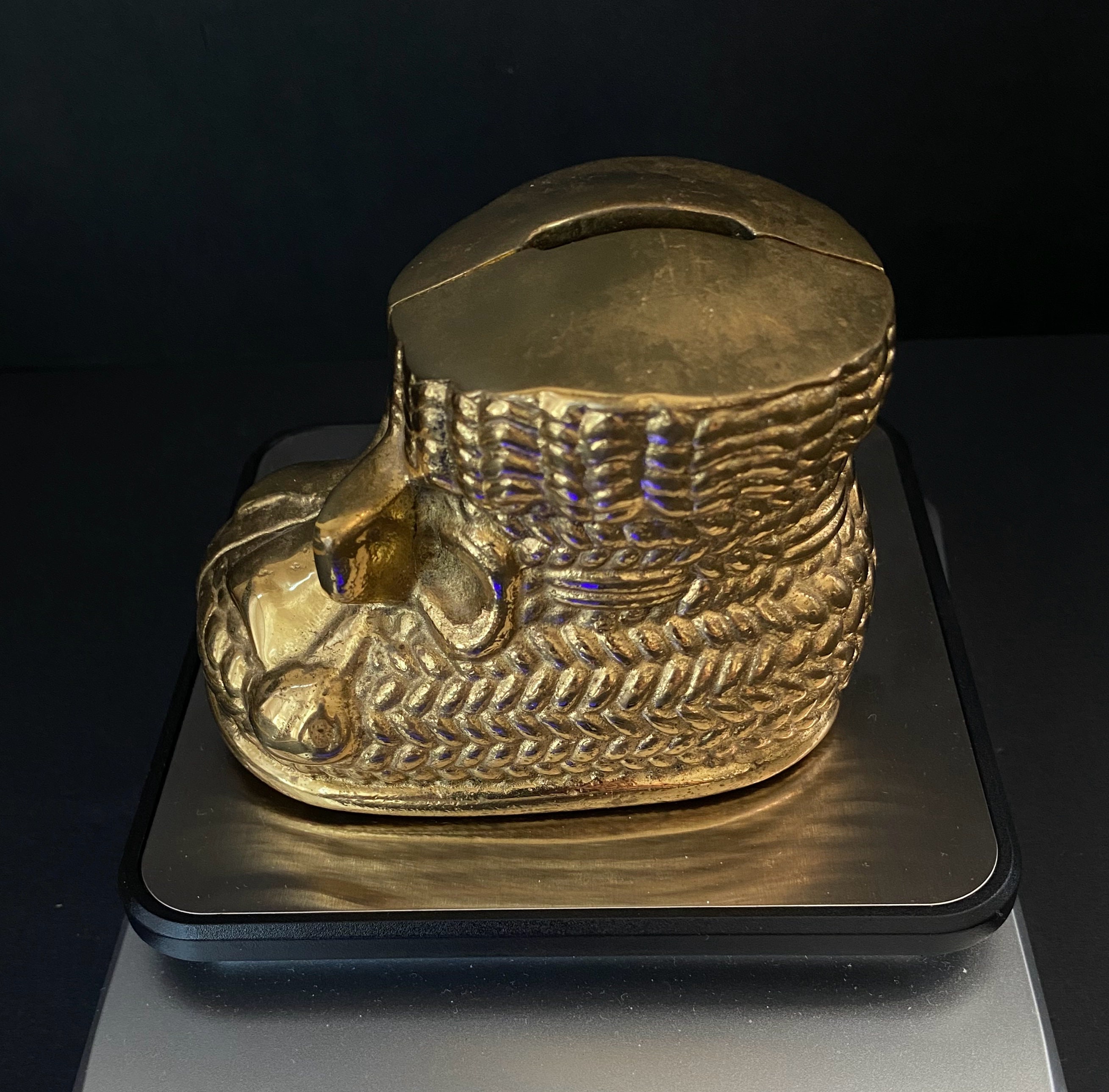 W0151 Vintage Leonard Baby Coin Bank /solid Brass Coin Bank - Etsy