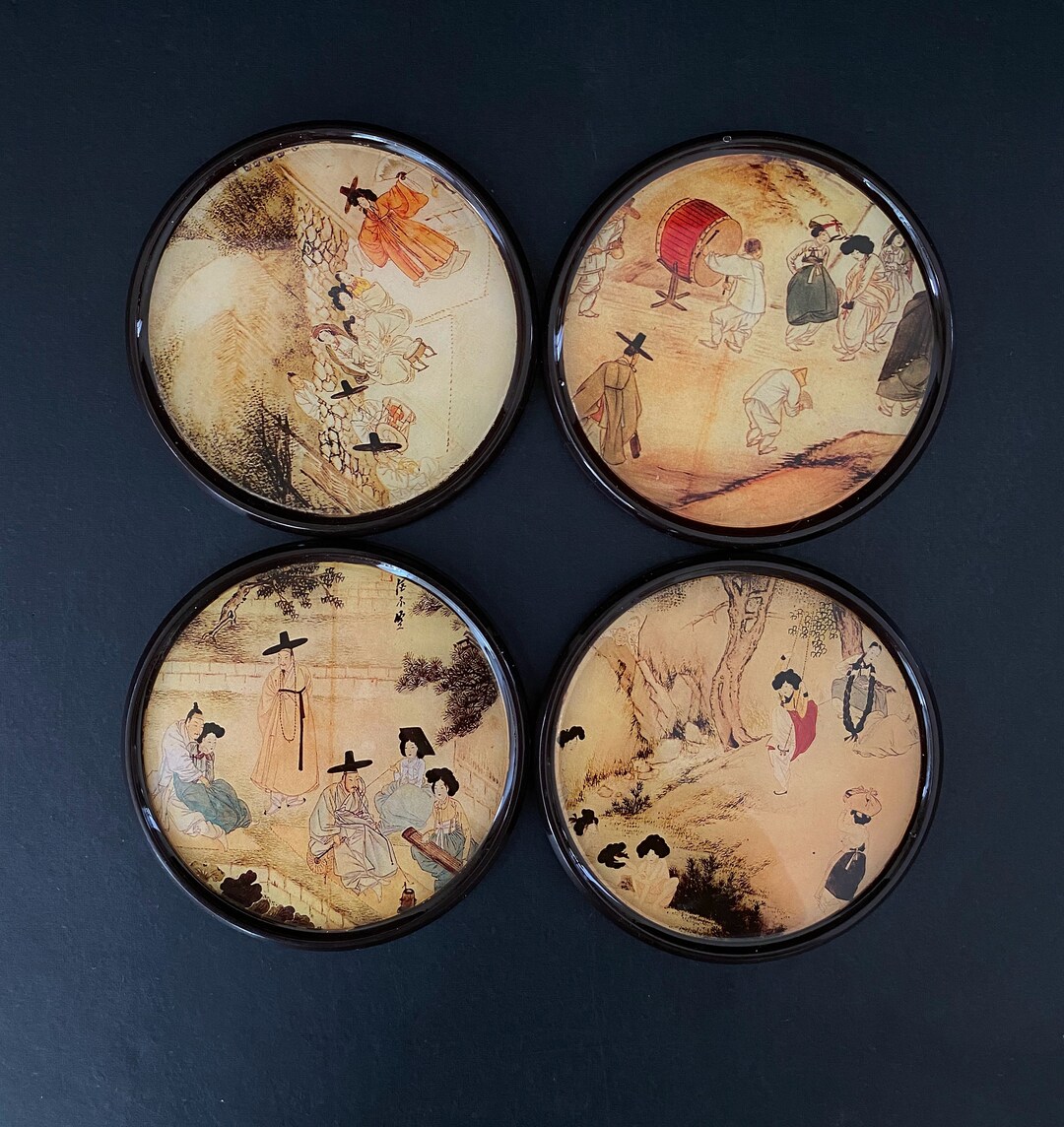 W0163 Vintage Formic Collection Set of 4 in Box / Formica Round Casters ...