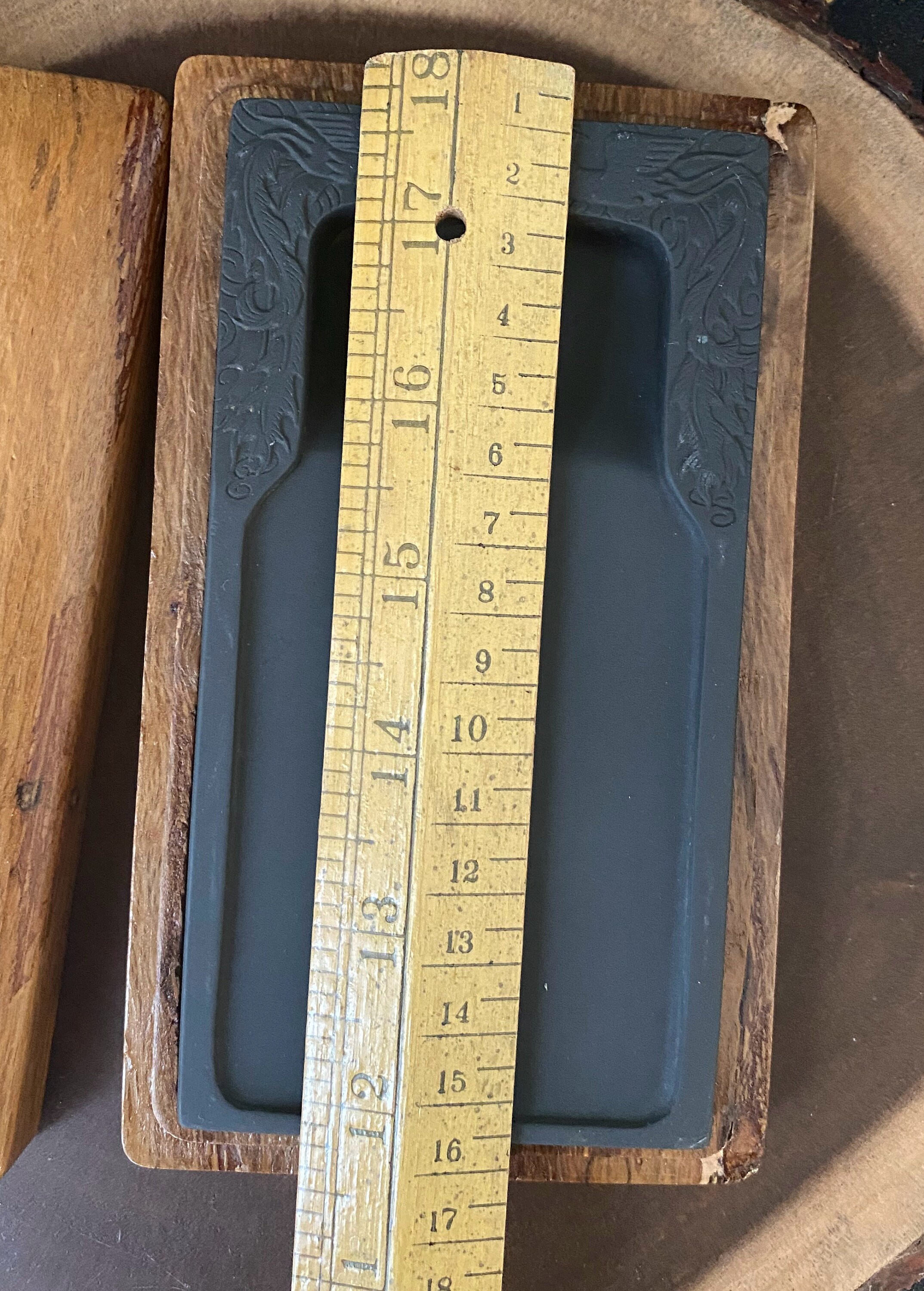 W0077 Vintage /japanese Inkstone Ink Stone Bottle Shape/ Cranes Scholar ...