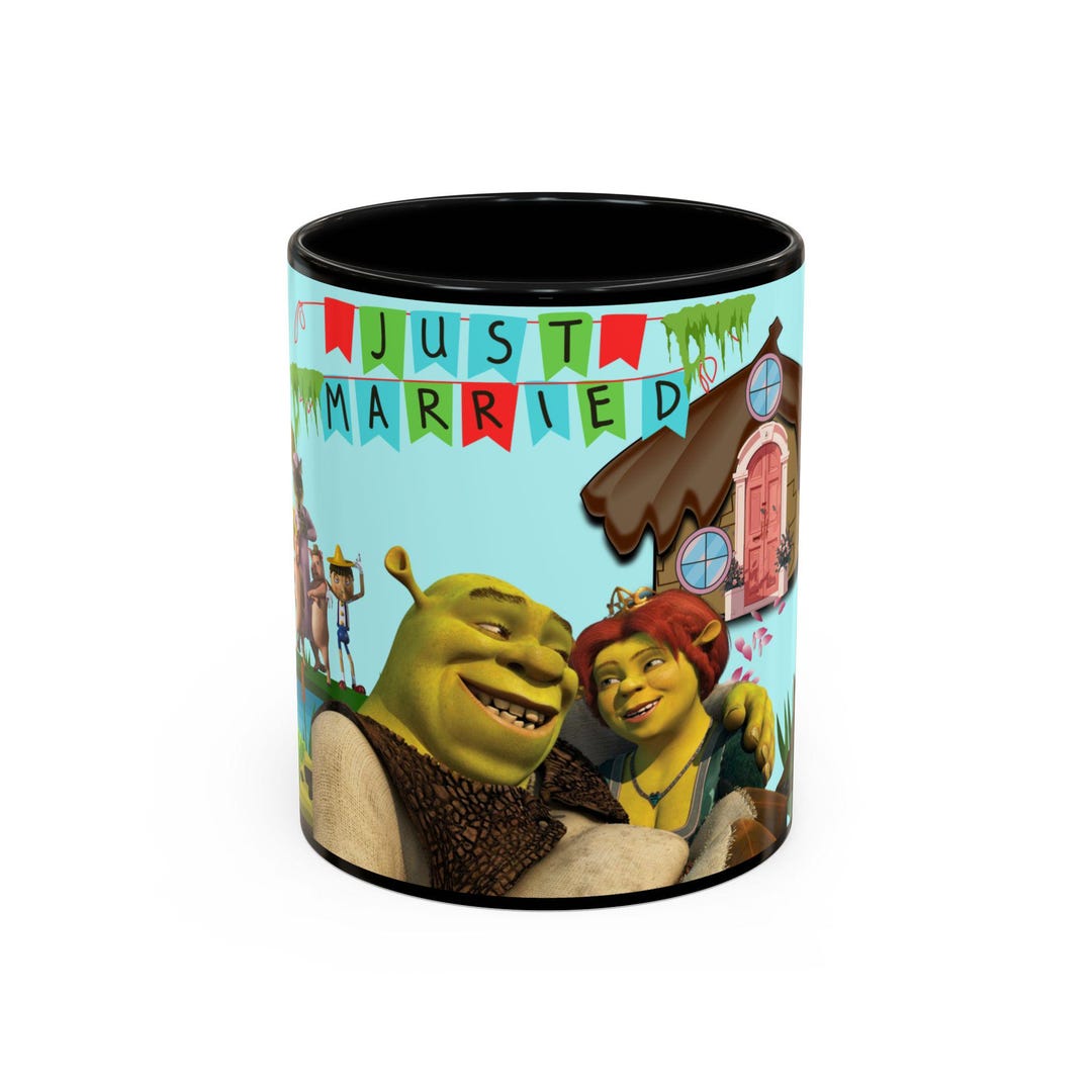 Shrek and Fiona just Married Mug Wedding Party Celebration Gift ...