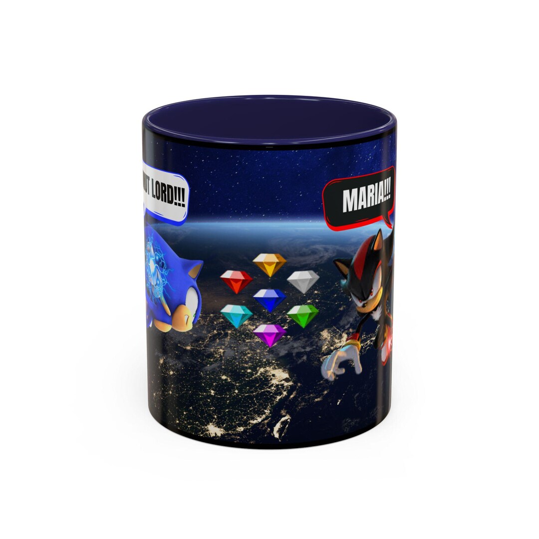 Sonic Shadow Mug, Sonic Mug, Revenge Mug, Shadow Mug, Emeralds, Chaos ...