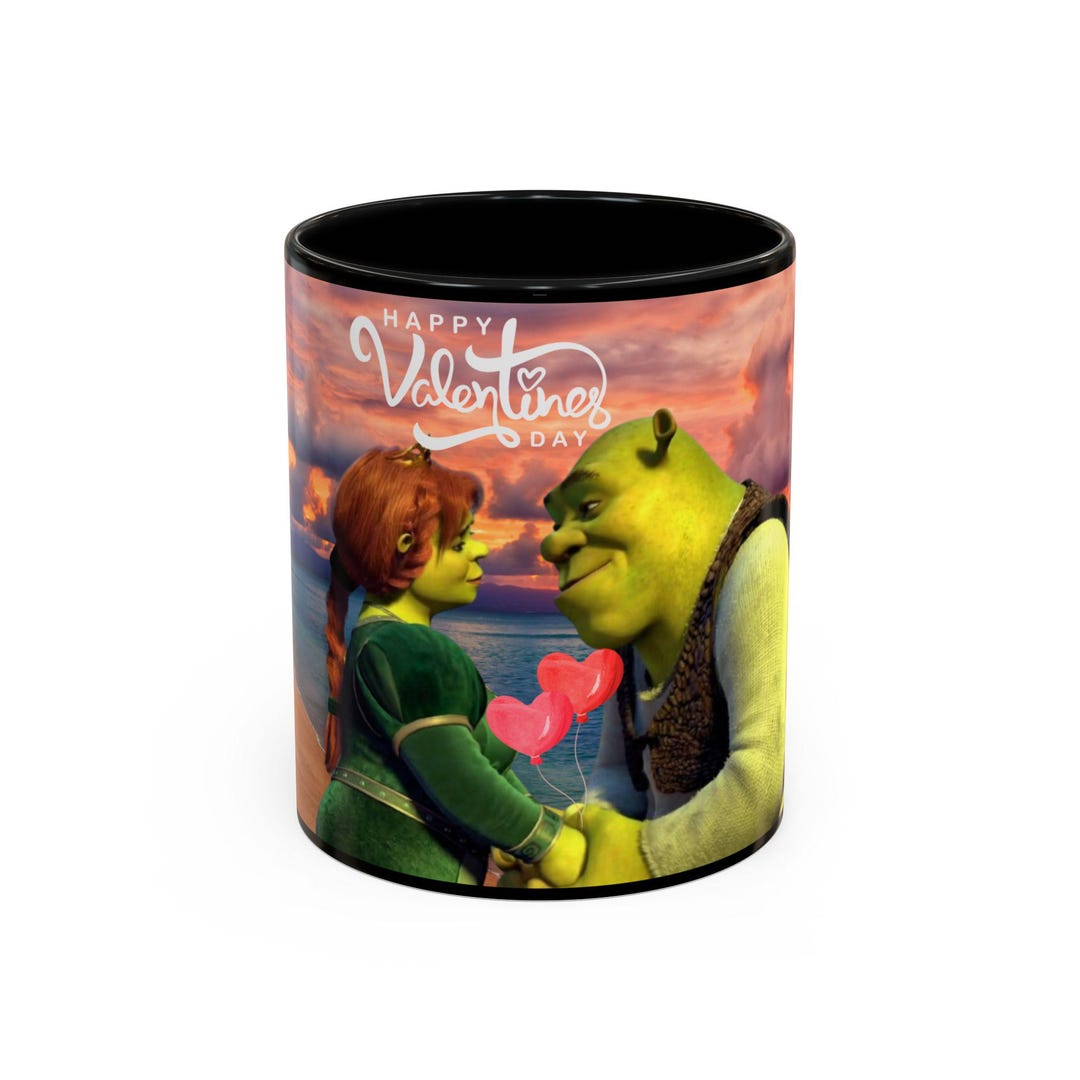 Shrek and Fiona Valentine's Day Mug - "you're My True Love" - Romantic ...