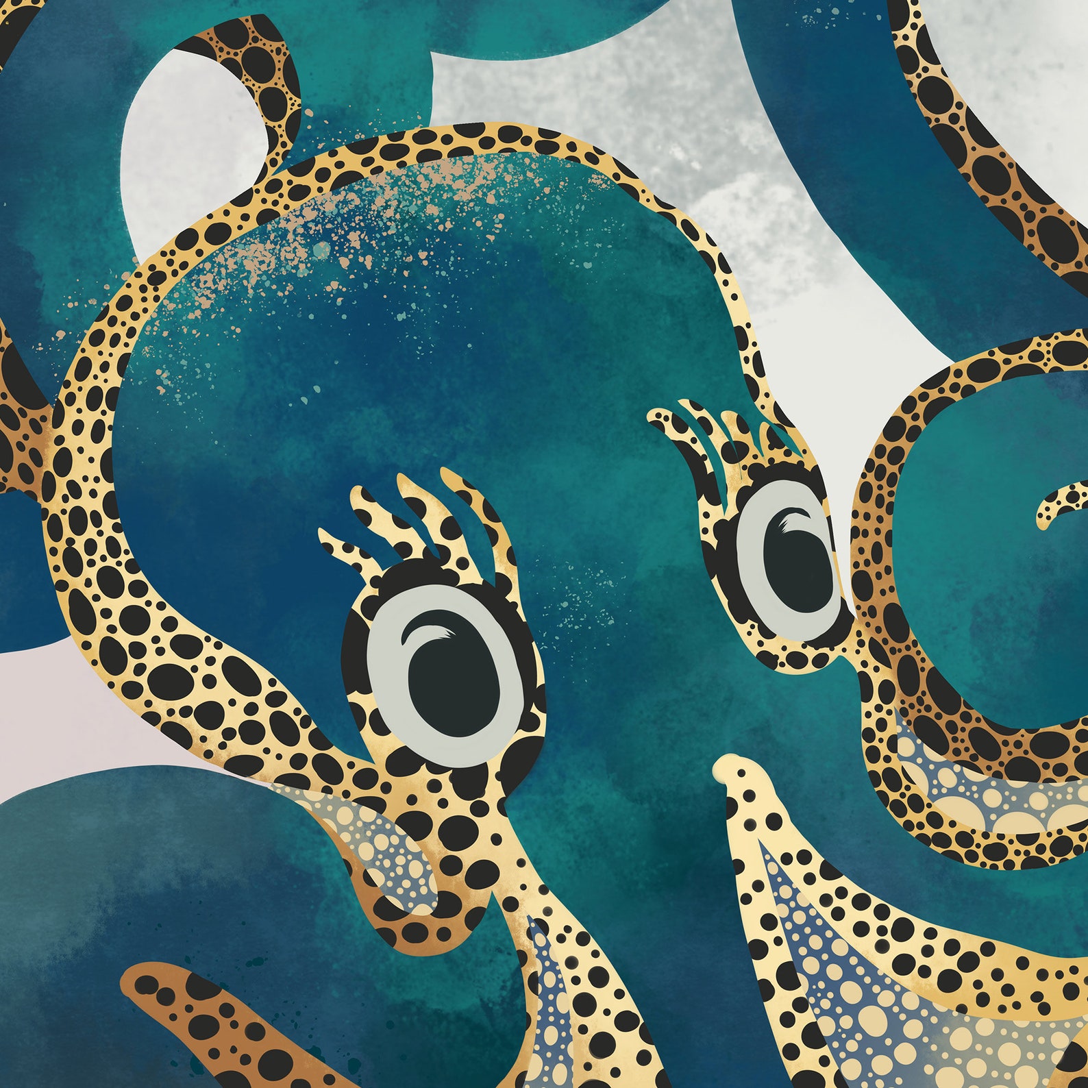 Giant Octopus Wallpaper Mural, Peel & Stick, Self Adhesive Wall Mural ...