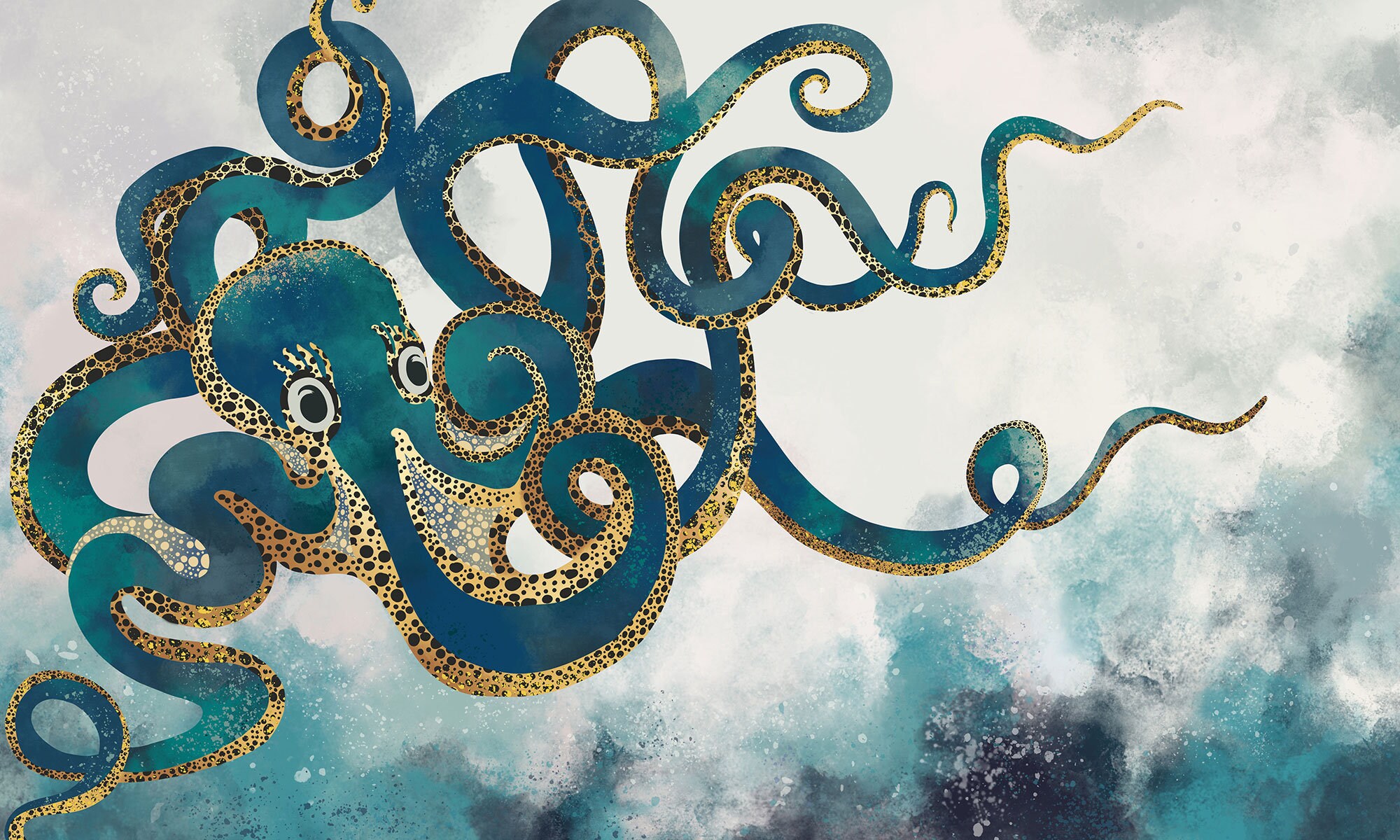 Giant Octopus Wallpaper Mural Peel & Stick Self Adhesive - Etsy