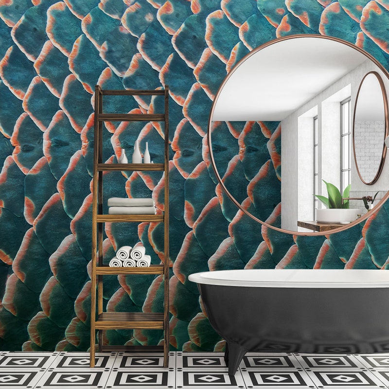 Fish Scale Wallpaper - Etsy